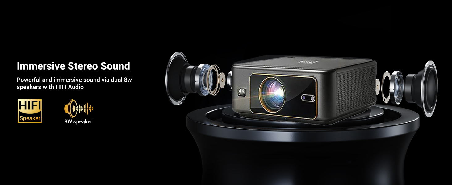 TOPTRO Legend Go Projector 30000 Lumen Brightness 4K HDR
