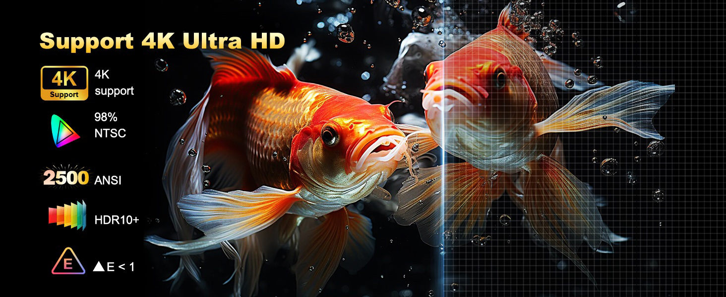 TOPTRO Legend Go Projector 30000 Lumen Brightness 4K HDR