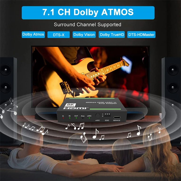 TOPTRO eARC 4K 60Hz Audio Extractor Dolby Atmos