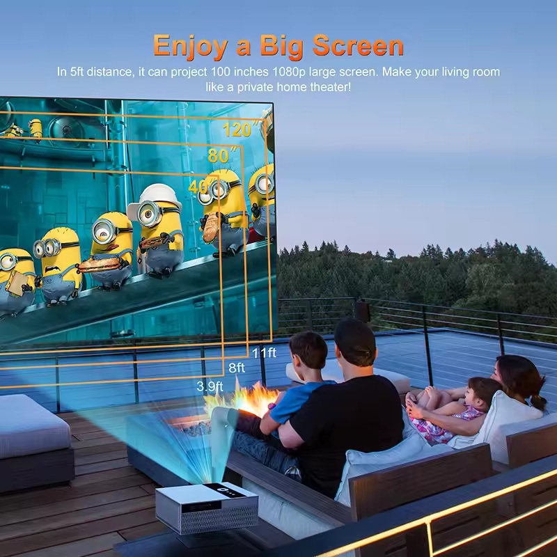 TOPTRO X6 Smart Projector 12000 Lumens, Android 11 Projector